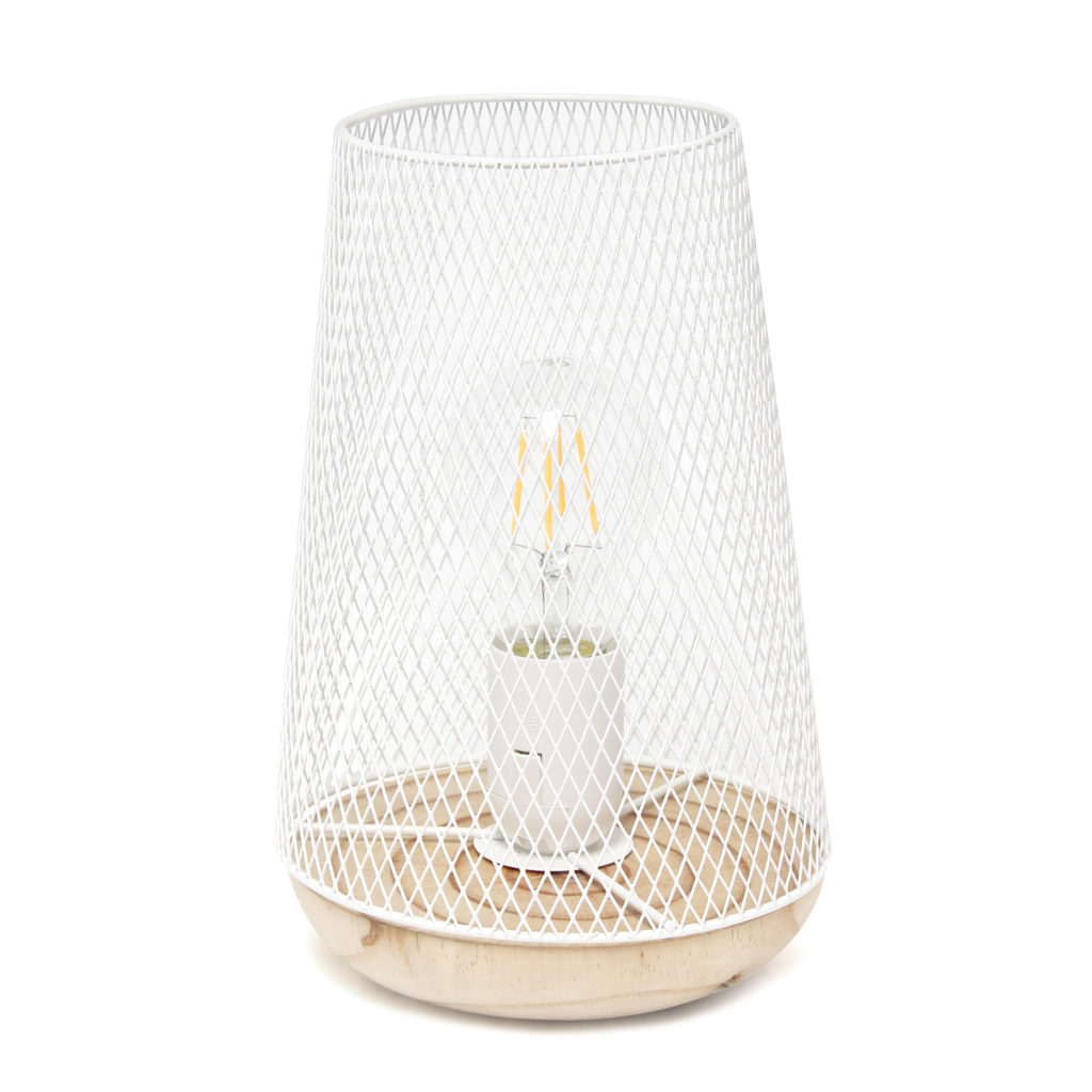 Simple Designs Gray Wired Mesh Uplight Table Lamp – All The Rages